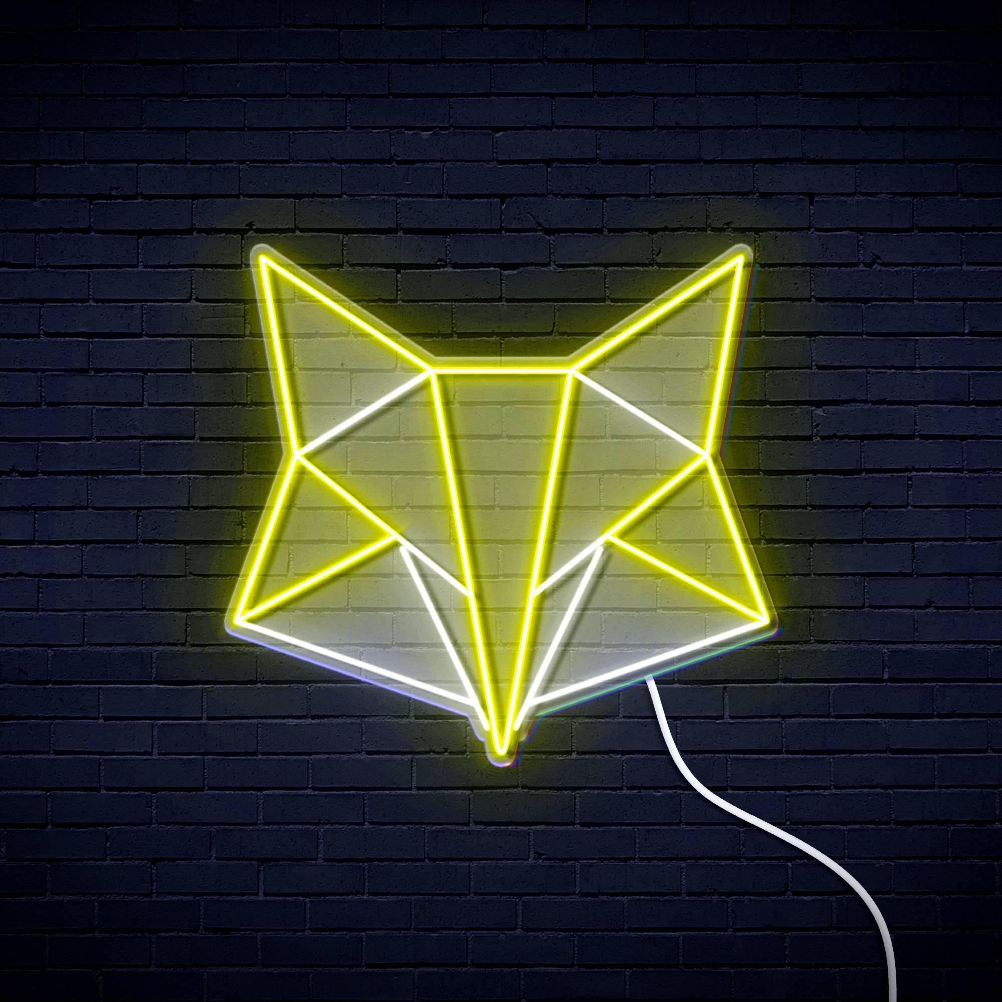 ADVPRO Origami Fox Head Face Ultra-Bright LED Neon Sign with 34 ...